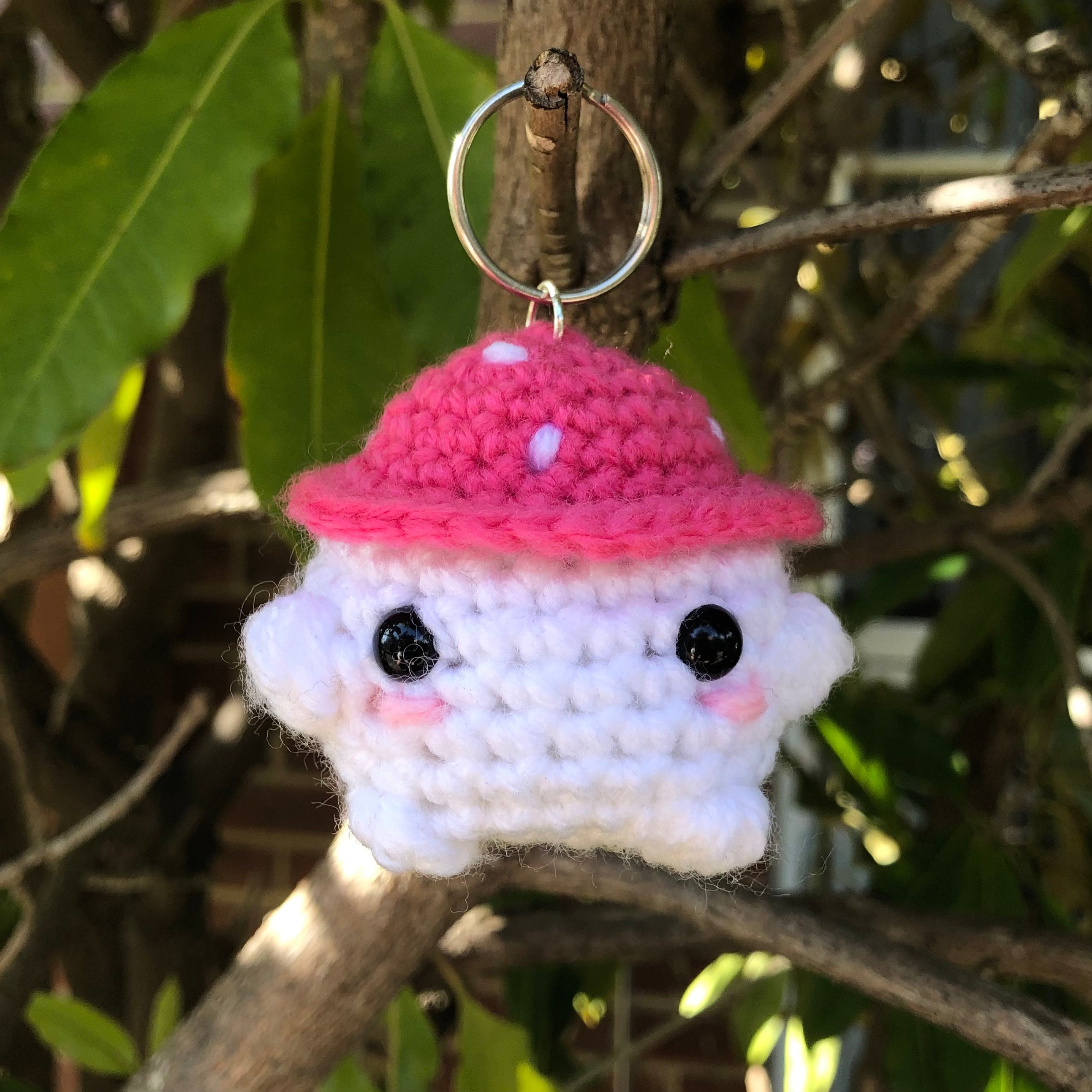 Mushroom Guy Keychain Crochet - Etsy