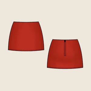 Low Rise Mini Skirt Digital PDF Sewing Pattern // US Size 00-14 ...