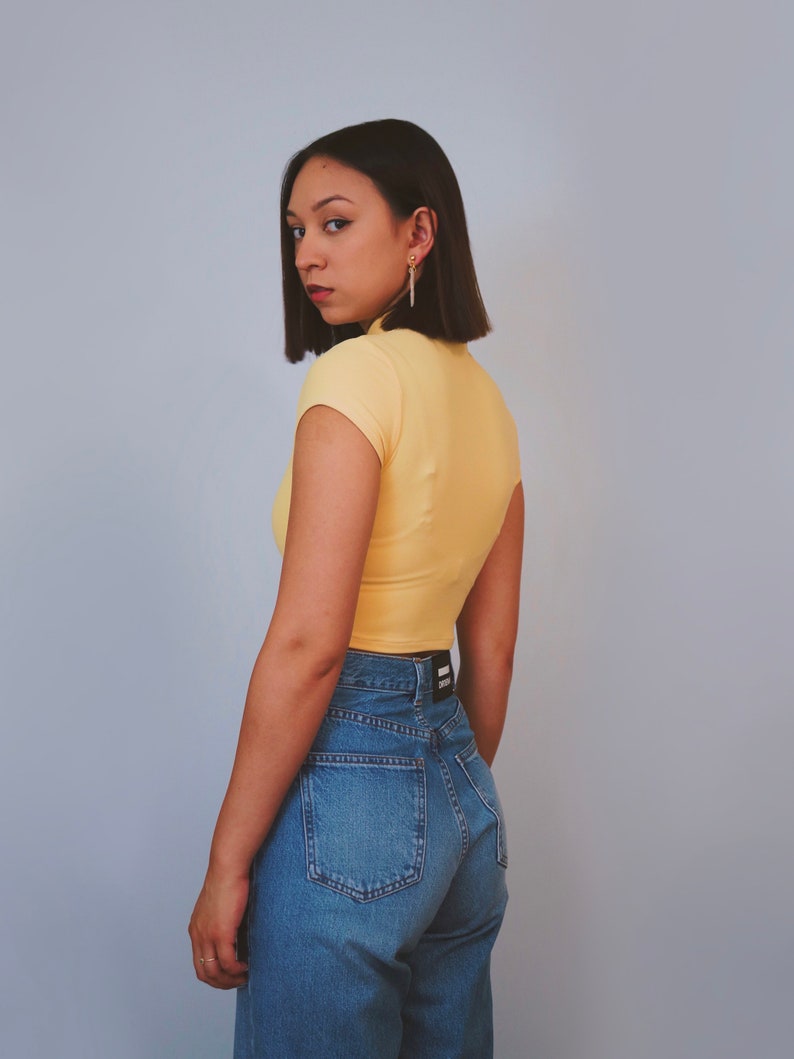 Cap Sleeve Mock Neck Top Digital PDF Sewing Pattern // US Size - Etsy ...