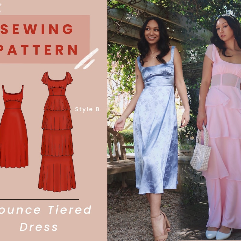 Chiffon Dress Pattern - Etsy
