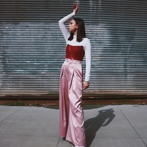 Wide Leg Pleated Pants Ultra High Waisted Digital PDF Sewing Pattern ...