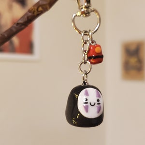 No Face Polymer Clay Keychain - Etsy