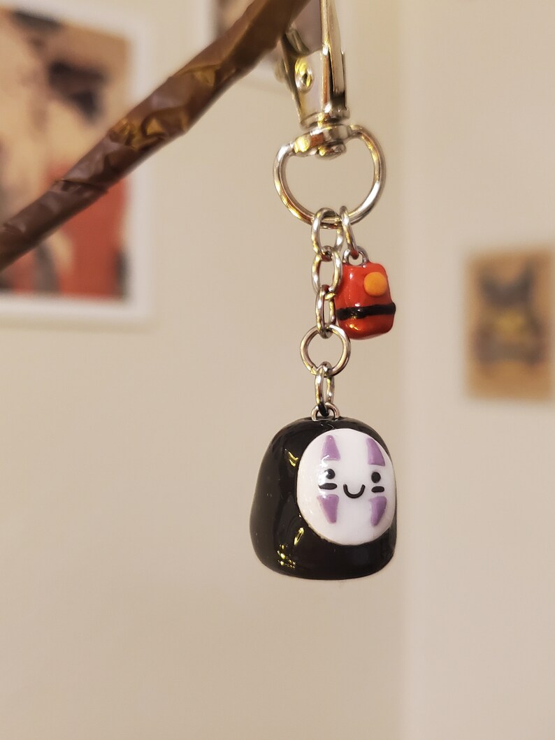No Face Polymer Clay Keychain - Etsy