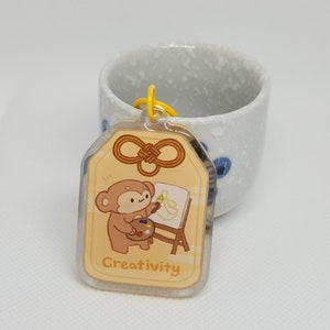 Animal Omamori Keychains: Japanese Good Luck Charm - Water Resistant ...
