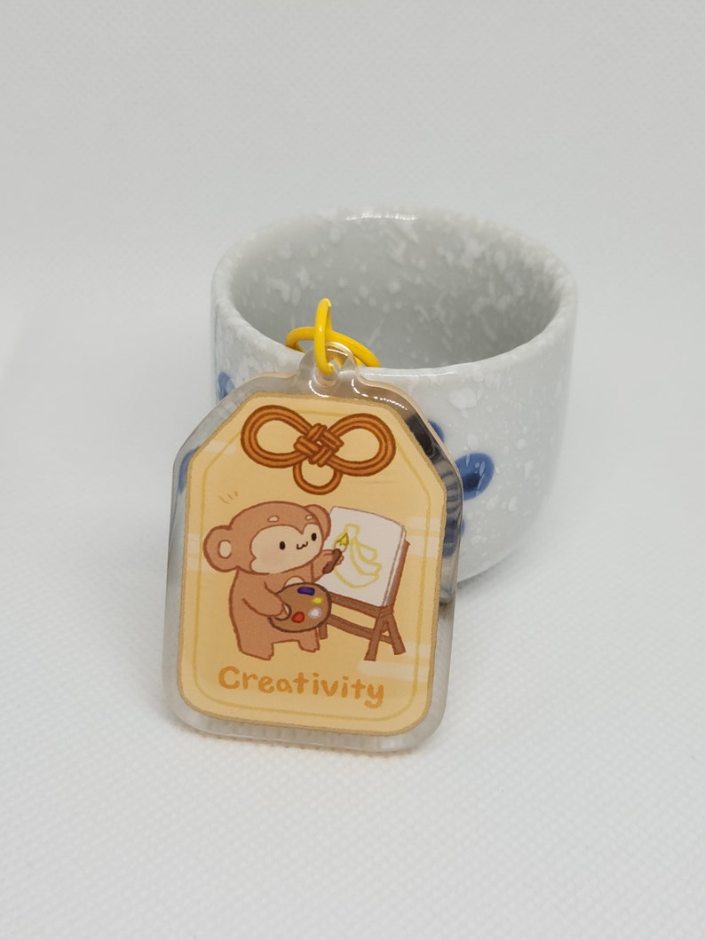 Animal Omamori Keychains: Japanese Good Luck Charm - Water Resistant ...