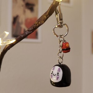 No Face Polymer Clay Keychain - Etsy