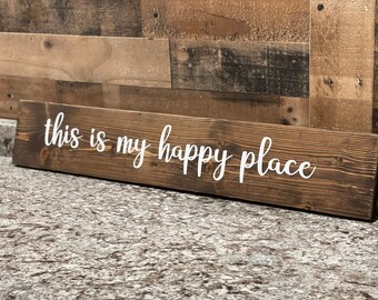 Happy Place Sign | Etsy