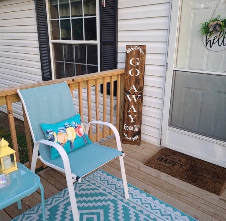 Go Away Go on Git' Wood Sign 4ft Welcome Sign - Etsy