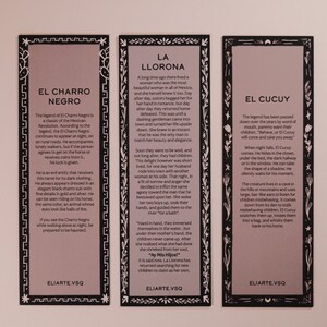 Leyenda Bookmarks - La Llorona - El Cucuy - El Charro Negro - Latinx ...