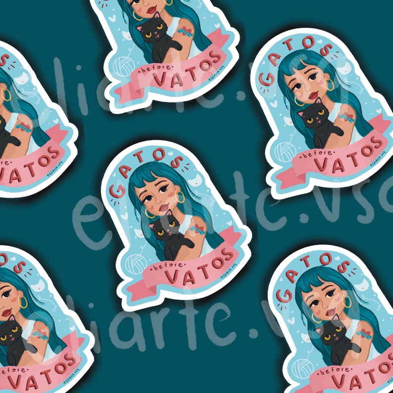 Gatos Before Vatos Bilingual Spanish Latinx Sticker - Etsy