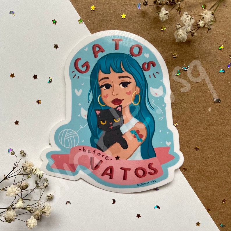 Gatos Before Vatos Bilingual Spanish Latinx Sticker - Etsy