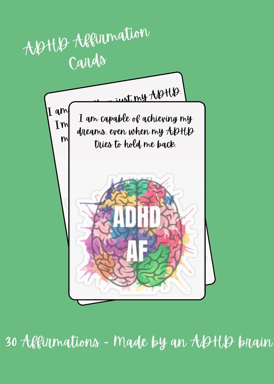 ADHD Affirmation Cards - Etsy