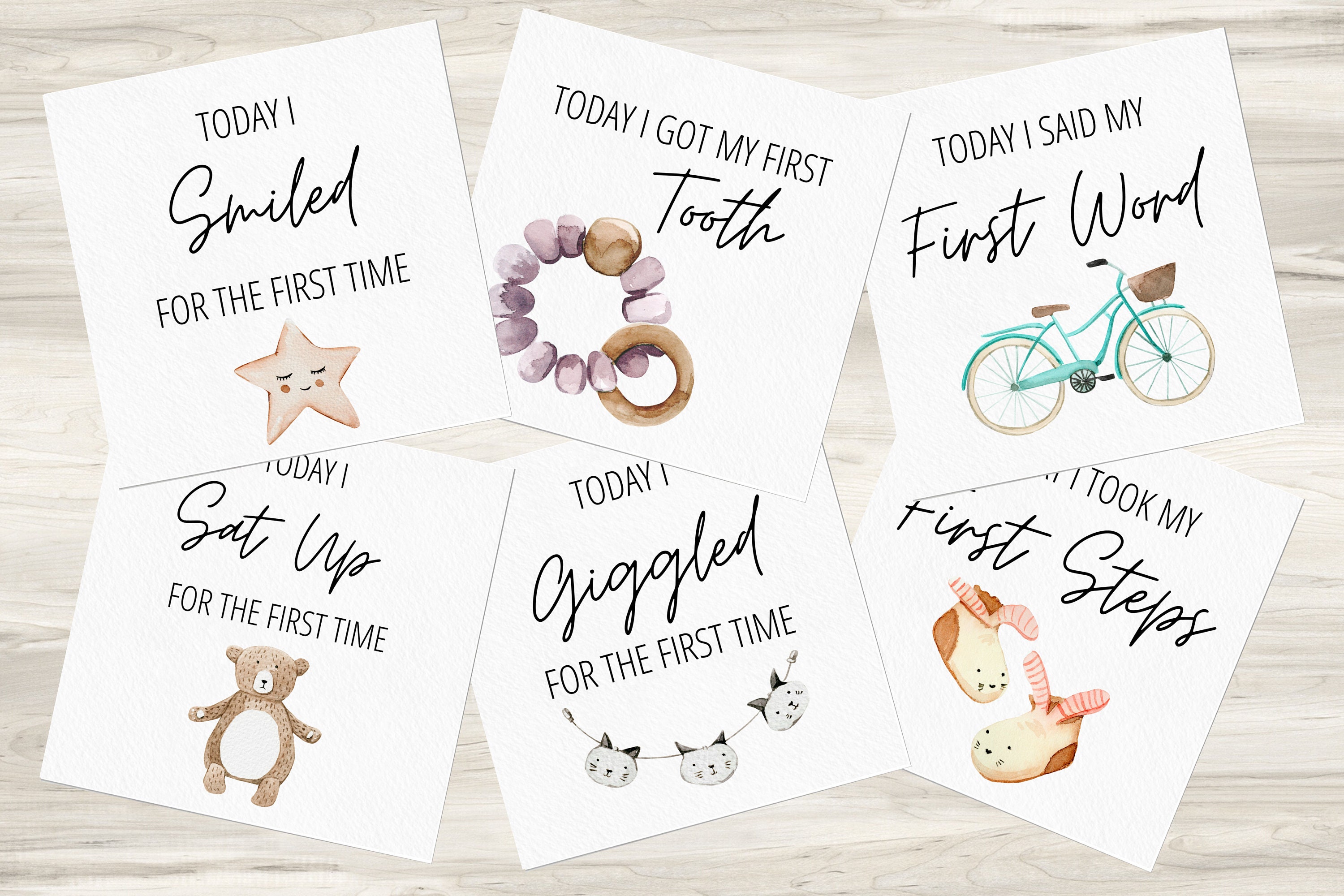 Printable Baby Milestone Cards - Etsy