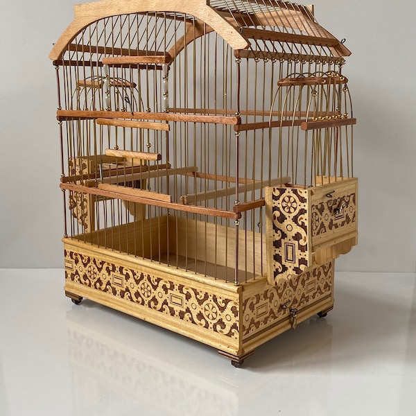Wooden Bird Cage - Etsy