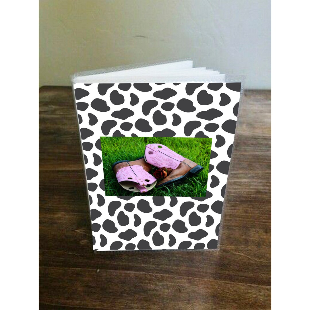 Farm Scrapbook, Cow Print Photo Album, Scrapbook, Photo Album, Cowboots ...