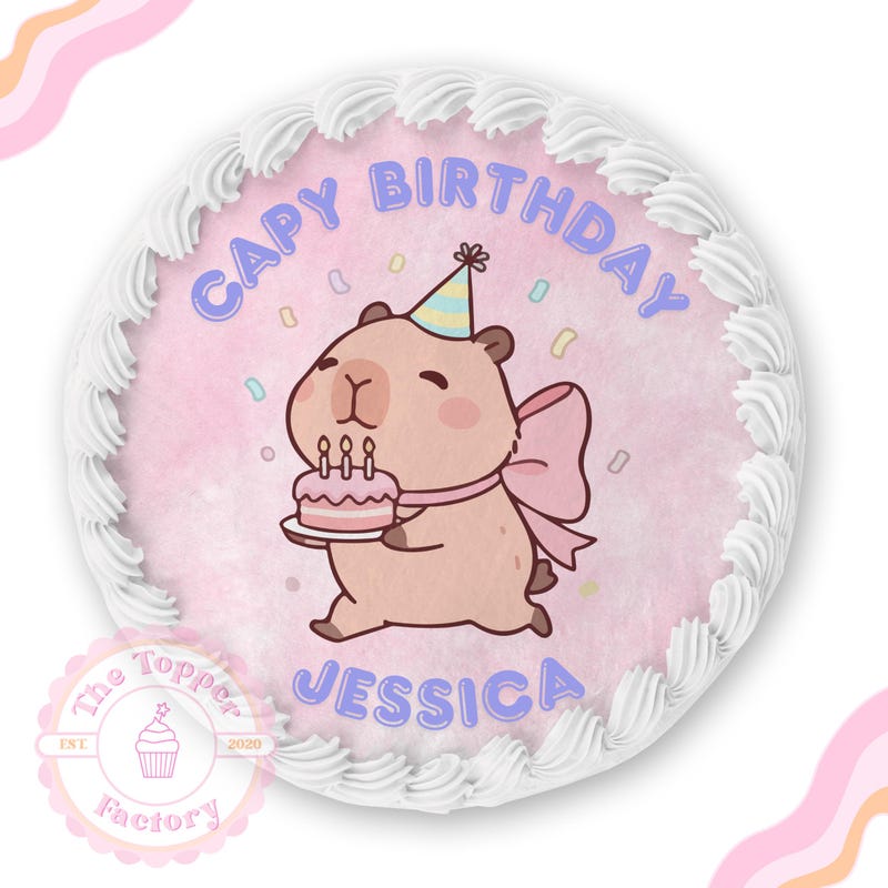 Capybara Birthday Cake - Etsy UK