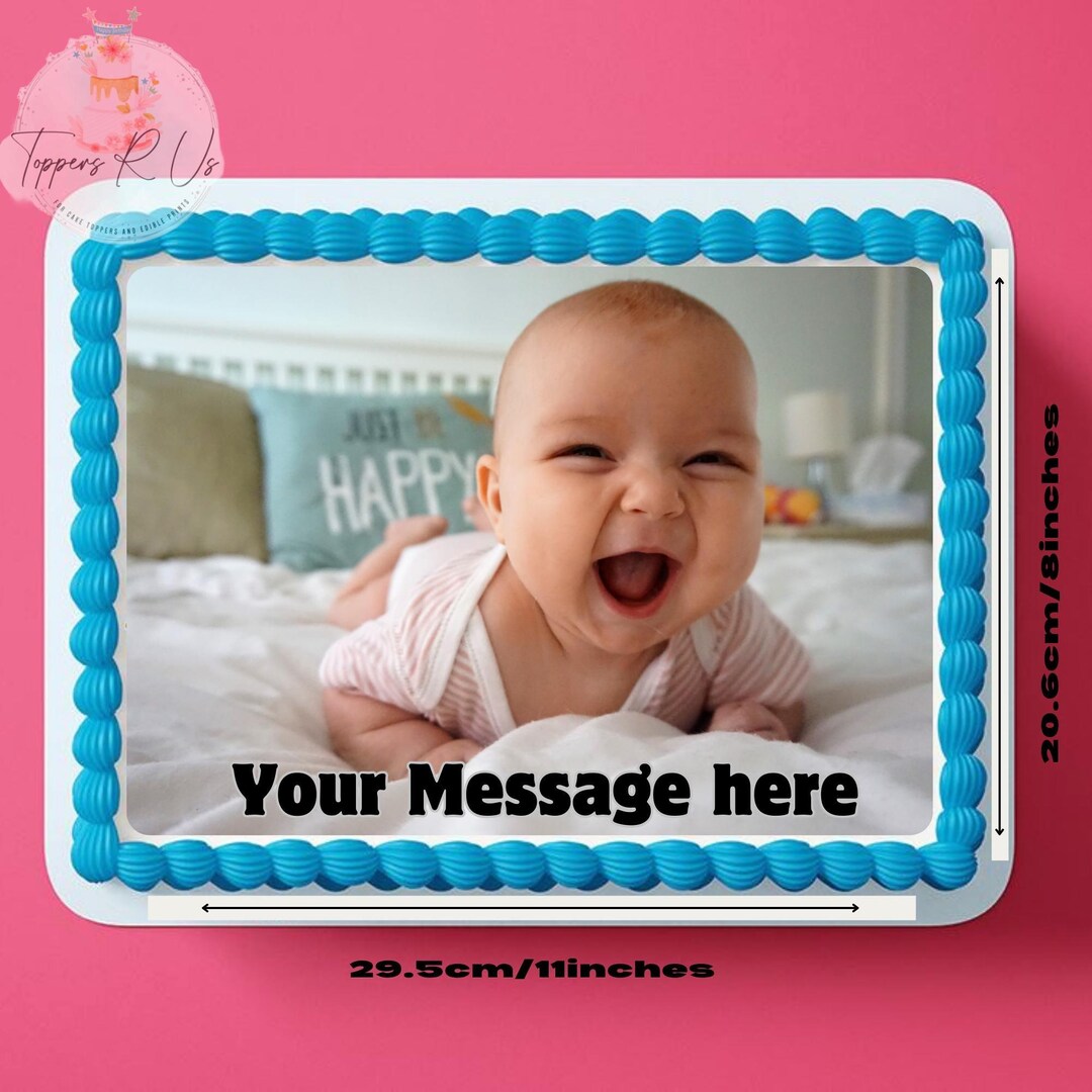 Your Own Personalised Rectangle Cake Topper, A4 Edible Image Icing ...