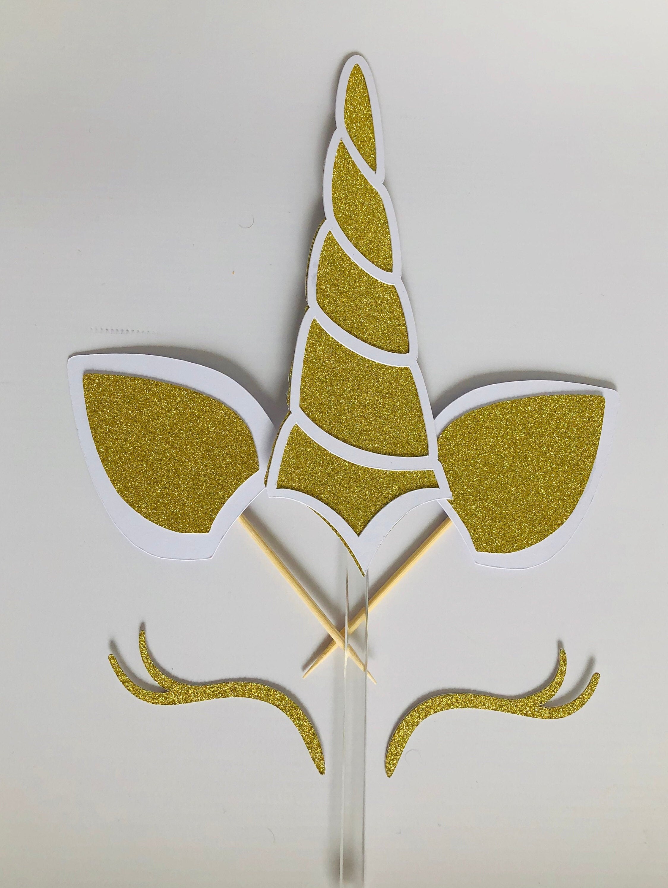 Unicorn Cake Topper Set Horn Ears and Lashes Cake Topper - Etsy Canada