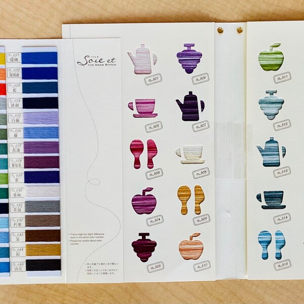 Silk Thread Sample Book - Etsy