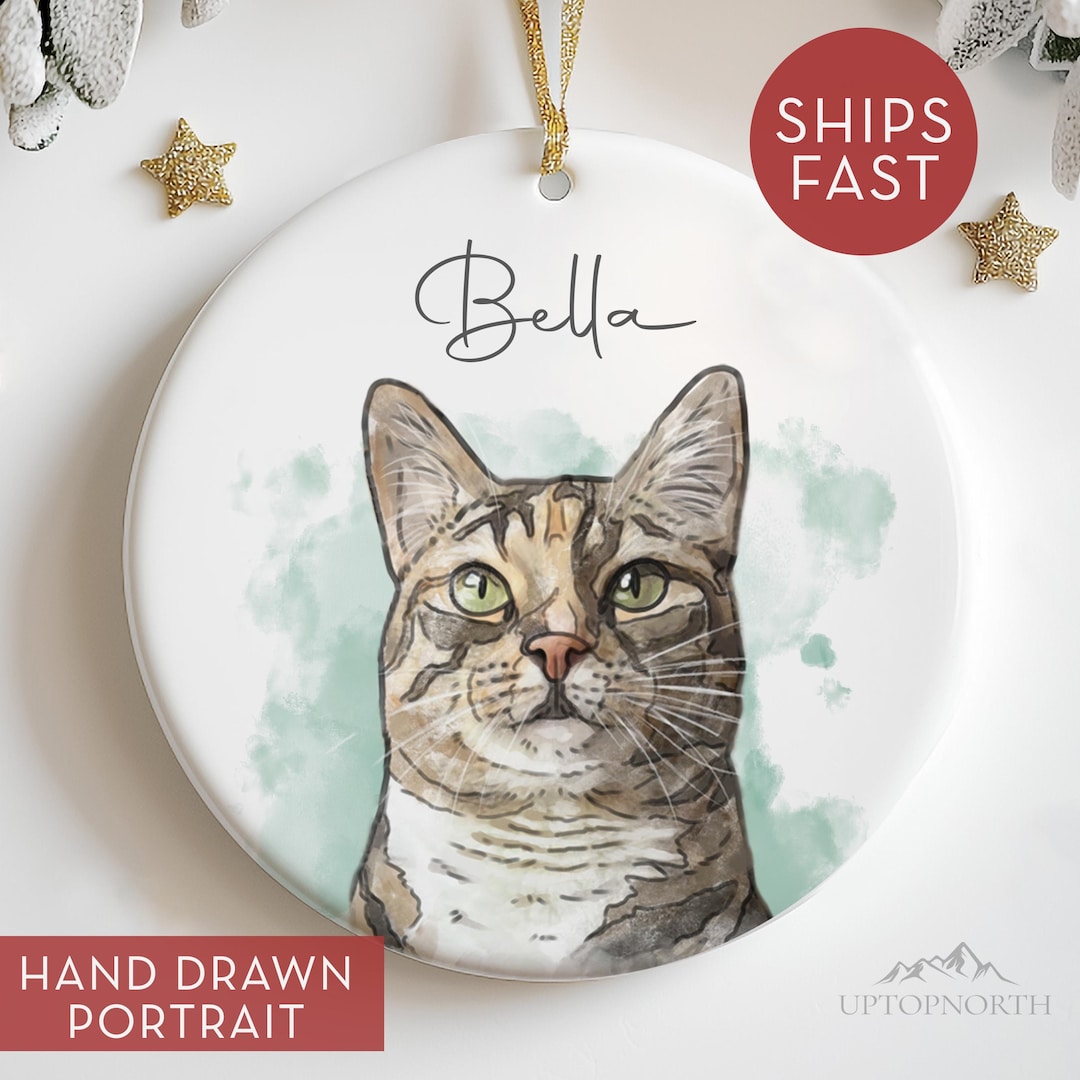 Custom Cat Ornament, Personalized Cat Ornaments, Pet Ornament for Pet ...
