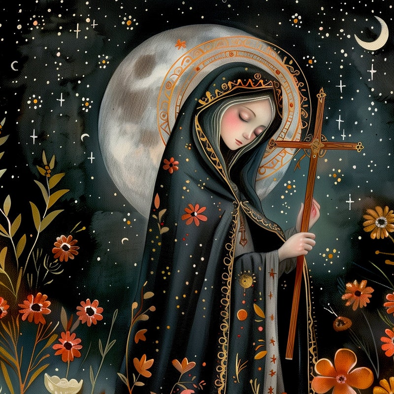 Abstract Virgin Mary - Etsy