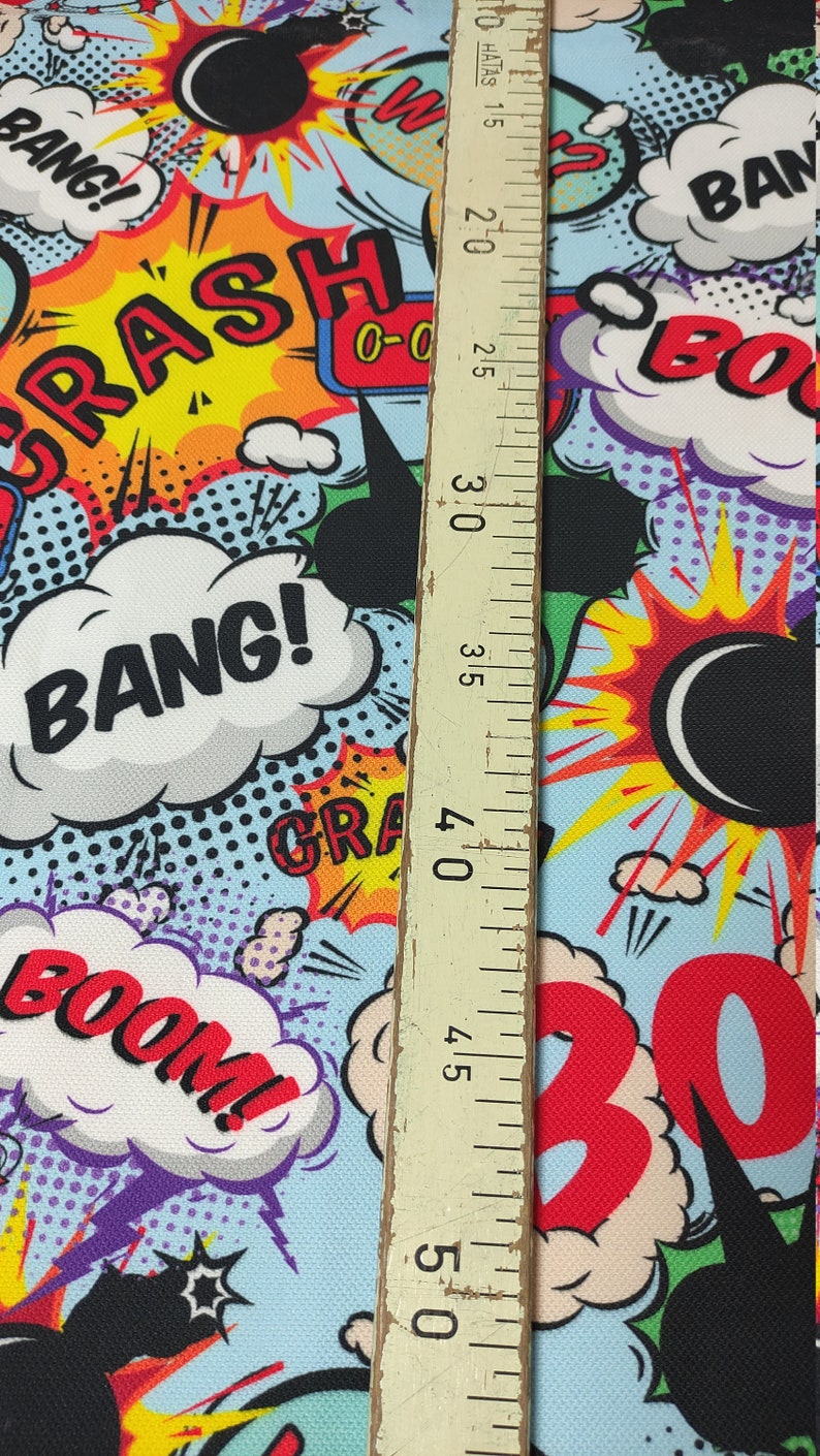 Pop Art Fabric by the Yards Boom Woowbang Crash Fabric - Etsy