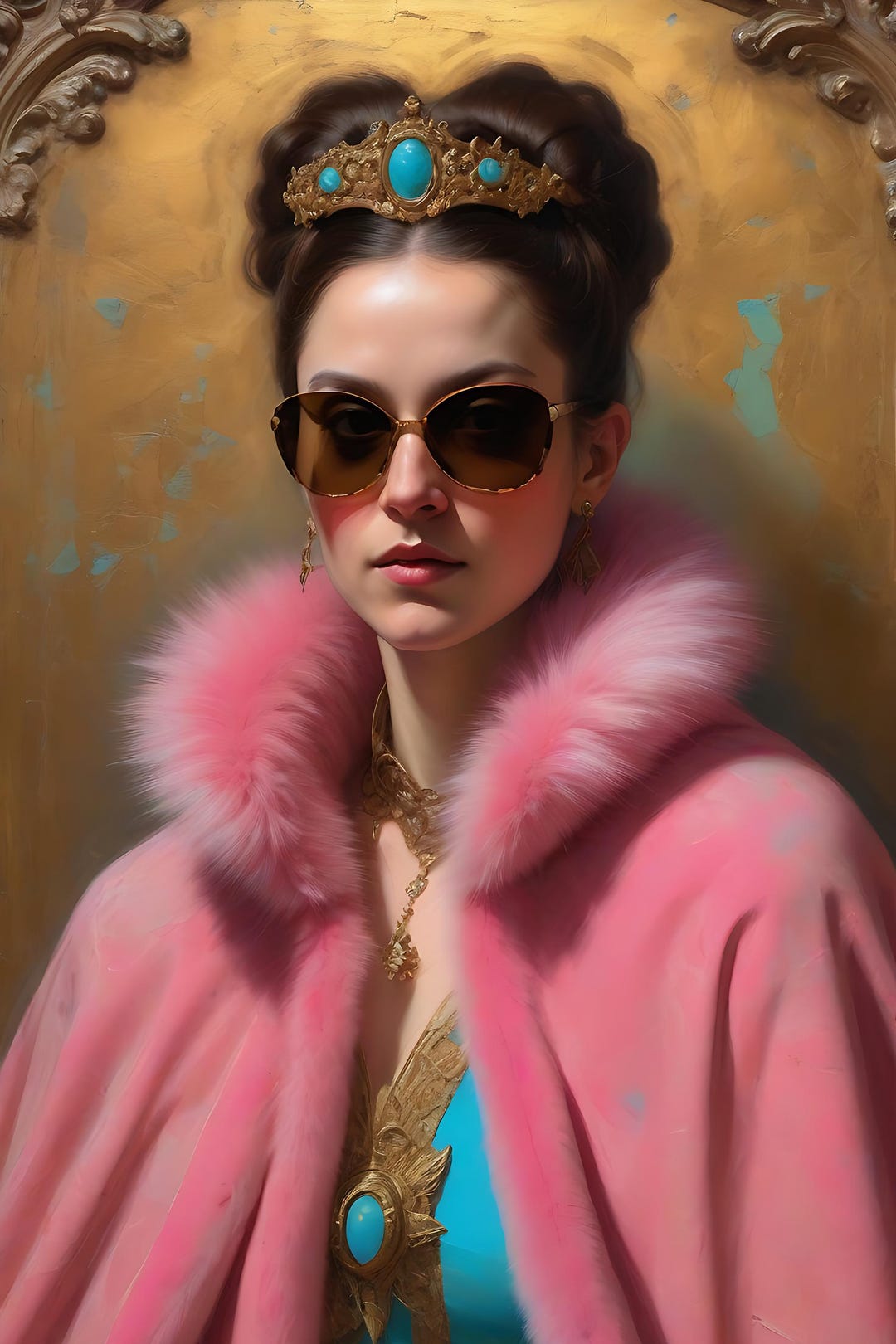 Modern Renaissance Women Illustrations Panel Fabric, Upholstery, Print ...