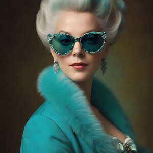 Modern Renaissance Women Illustrations Panel Fabric, Upholstery, Print ...