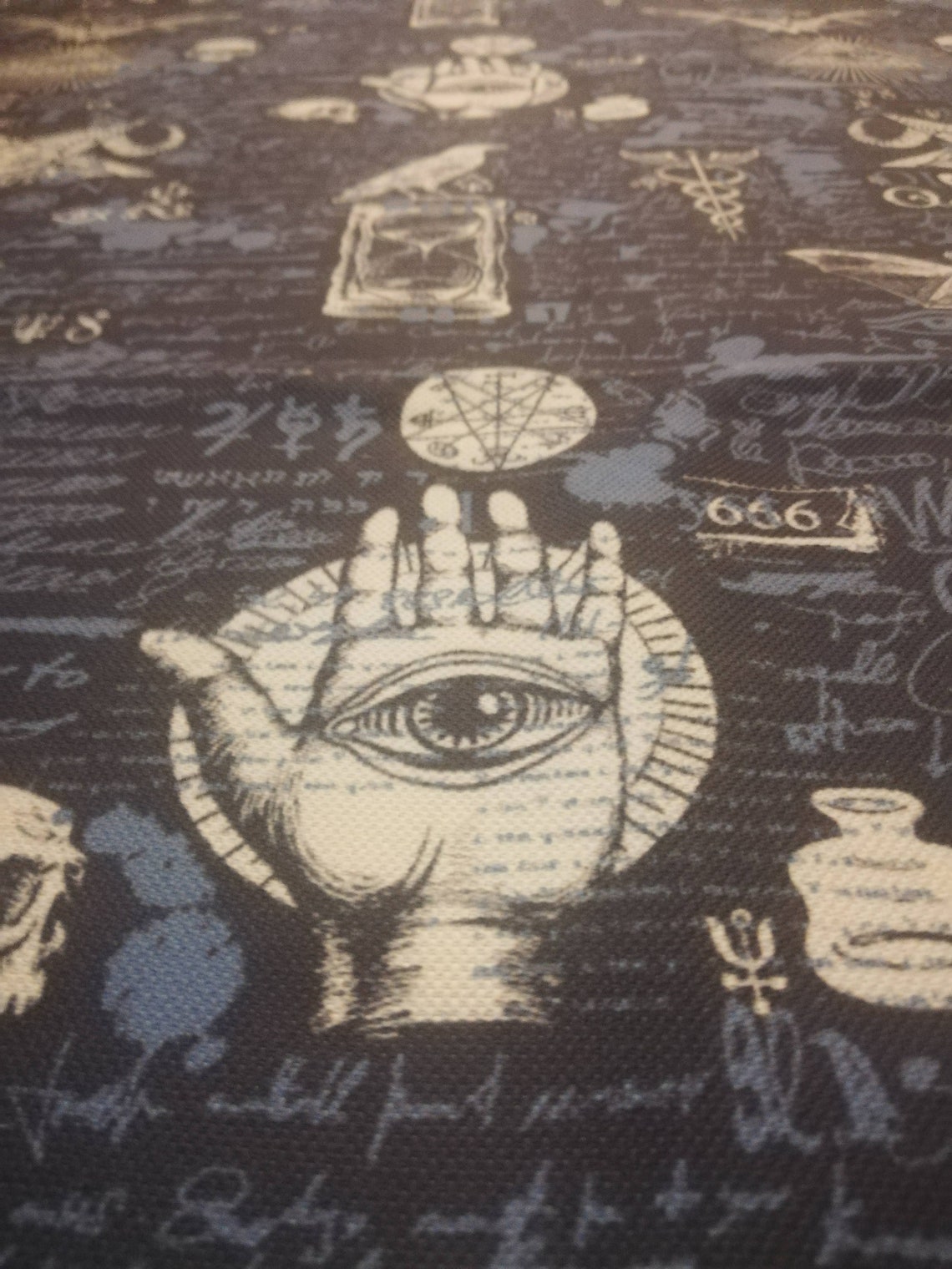 Old-fashioned Alchemy Themed Fabric Hand Drawings Ancient | Etsy