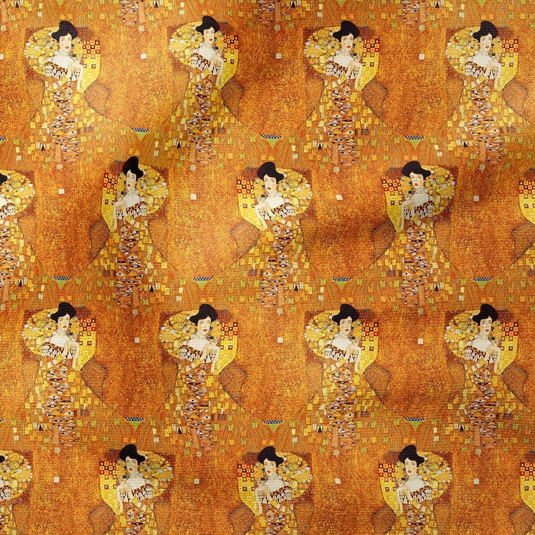Gustav Klimt Fabric by the Yard, Geometric Art Pattern Fabric ...