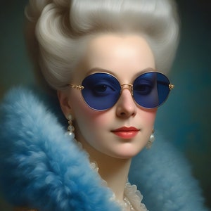 Modern Renaissance Women Illustrations Panel Fabric, Upholstery, Print ...