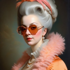 Modern Renaissance Women Illustrations Panel Fabric, Upholstery, Print ...