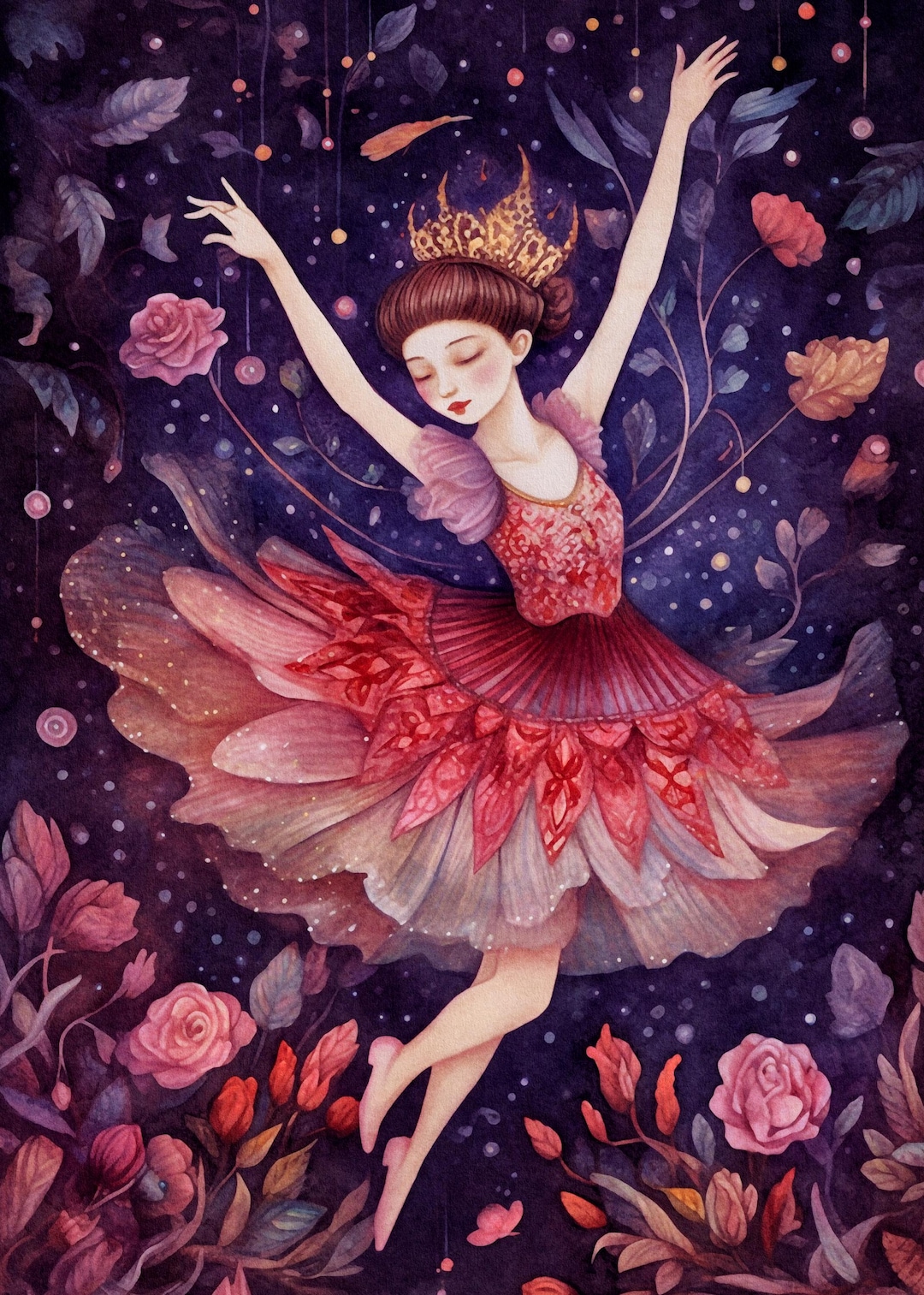 Ballet Dancer Panel Fabric, Digital Print - Honeycomb Polyester Fabric ...