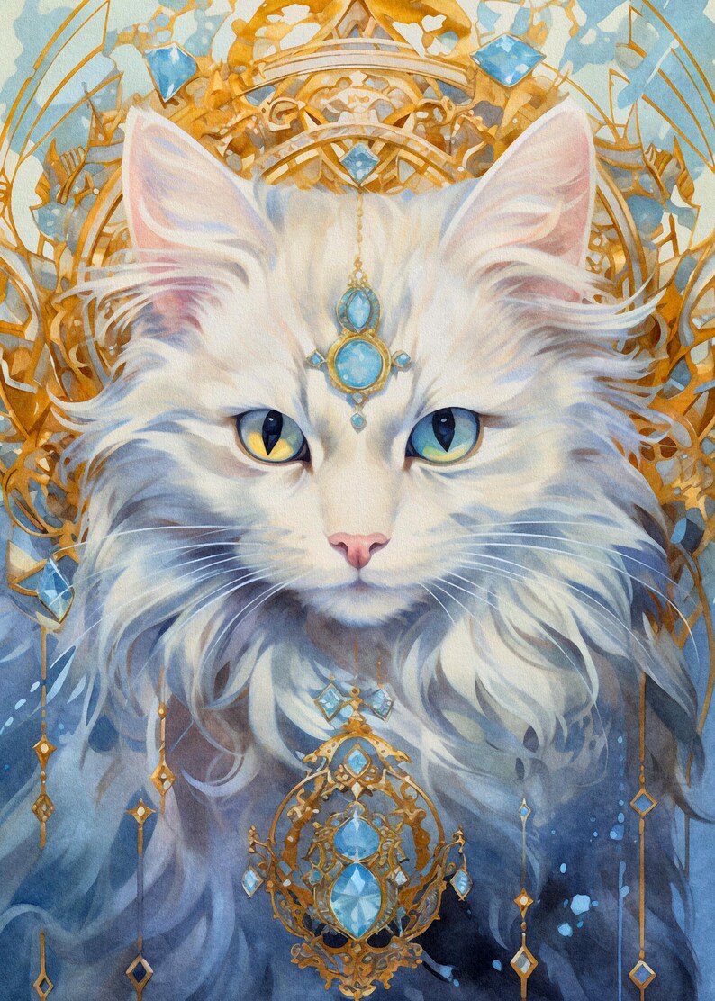 Fantasy Cat Fabric Panel Set: Mystical Feline Portraits, DIY Crafts - Etsy
