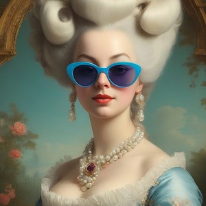 Modern Renaissance Women Illustrations Panel Fabric, Upholstery, Print ...