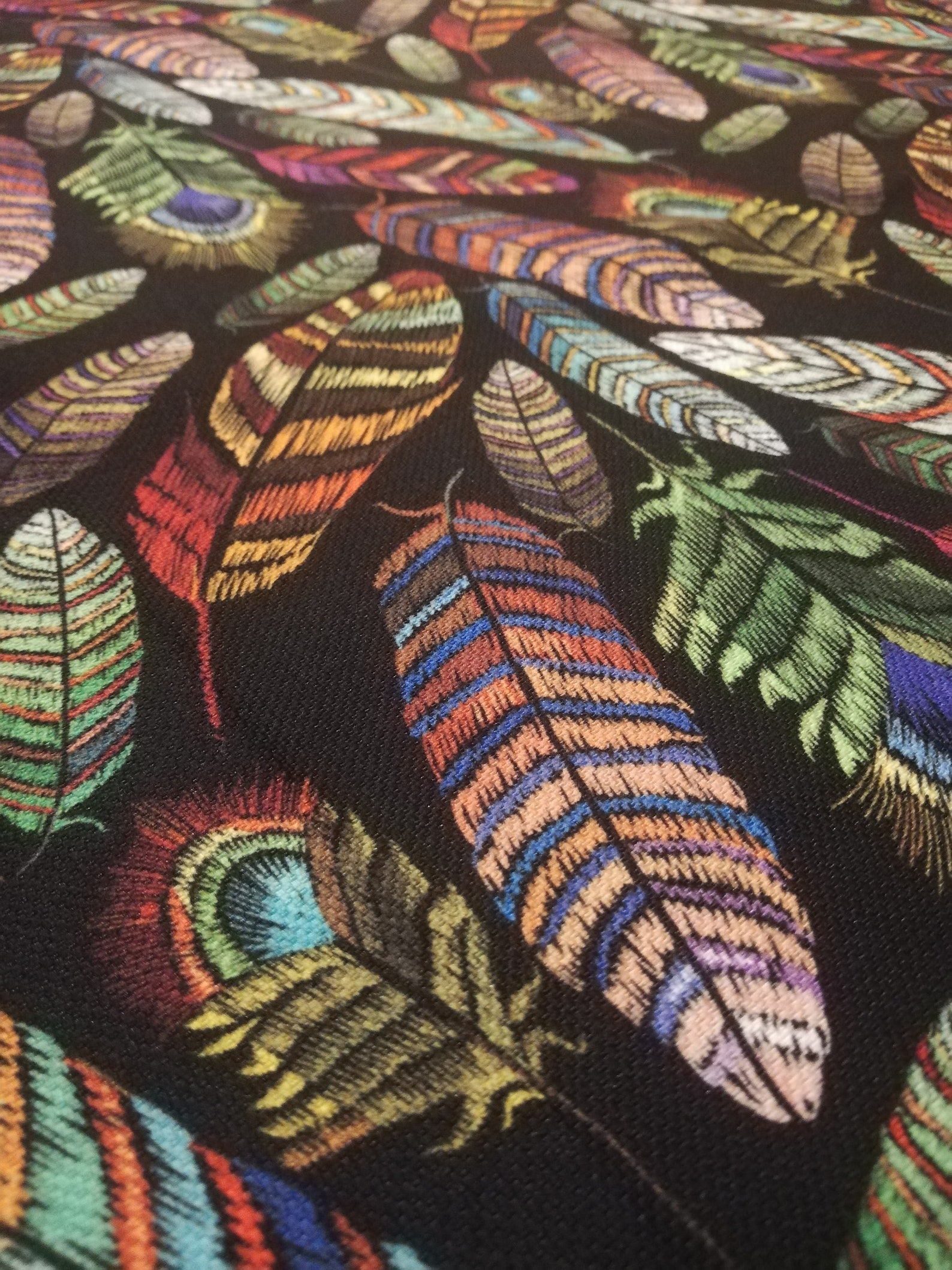 Colorful Feather Fabric Printed Fabric Upholstery Fabric - Etsy