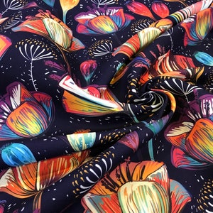 Colorful Flowers Print Upholstery Fabric Drapery Fabric - Etsy