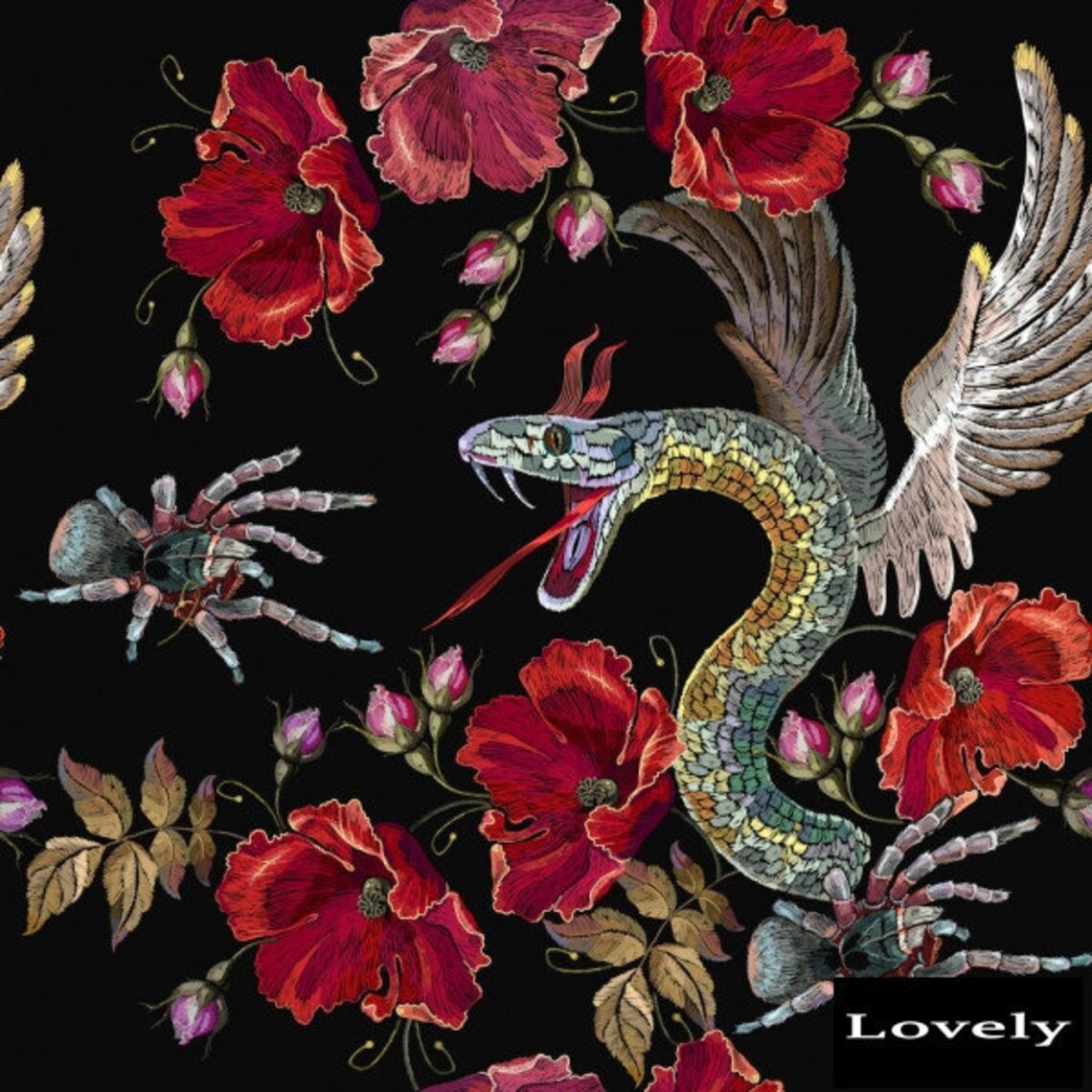 Snake Fabric Spider Fabric Digital Printing Polyester - Etsy