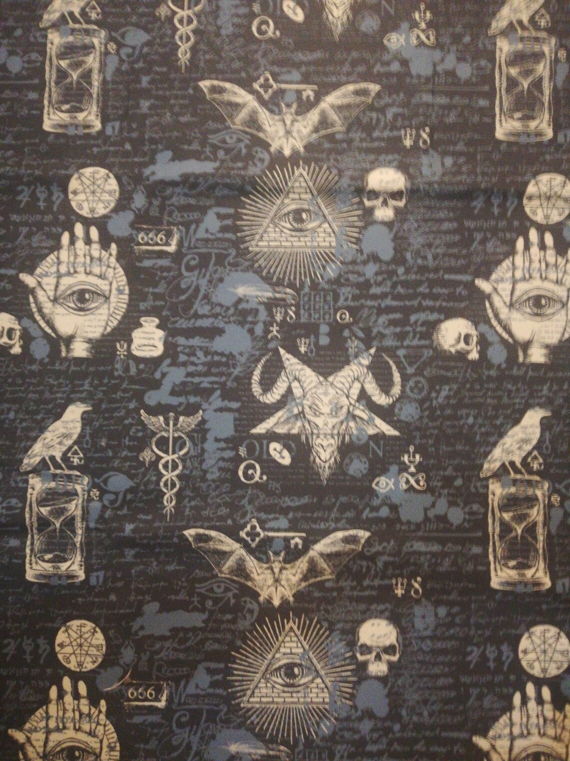 Old-fashioned Alchemy Themed Fabric Hand Drawings Ancient | Etsy