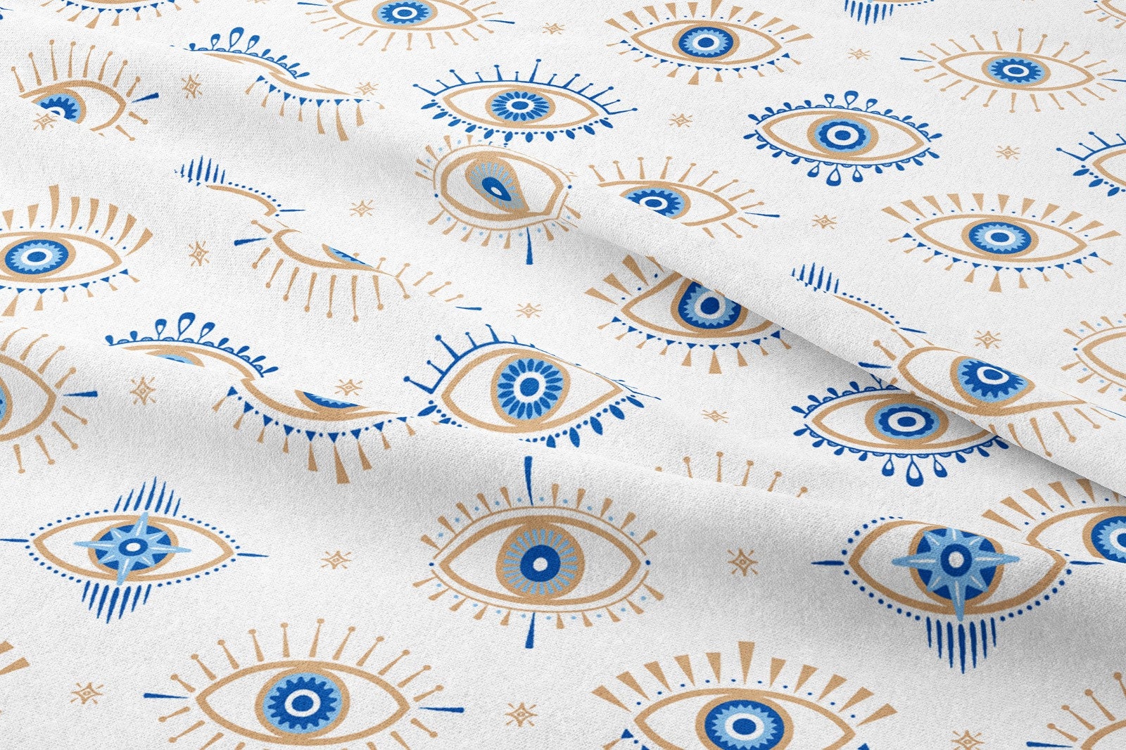 Eyes Fabric Geometric Fabric Polyester Fabric Home - Etsy