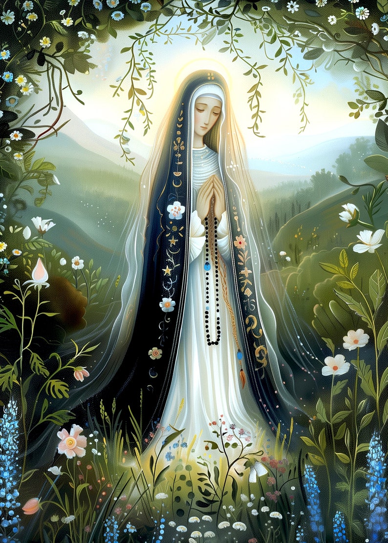 The Virgin Mary Panel Fabric, Wall Art - Etsy