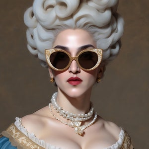 Modern Renaissance Women Illustrations Panel Fabric, Upholstery, Print ...