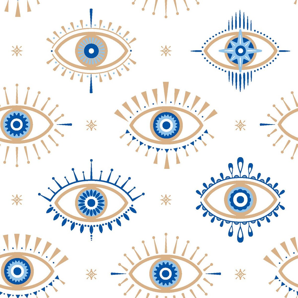 Eyes Fabric Geometric Fabric Polyester Fabric Home - Etsy