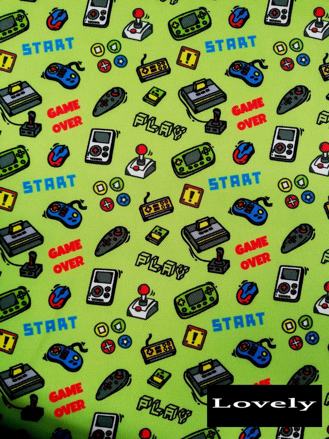 4 Yards Remnant Fabric Gamer Fabric Game Over Fabric Start - Etsy UK