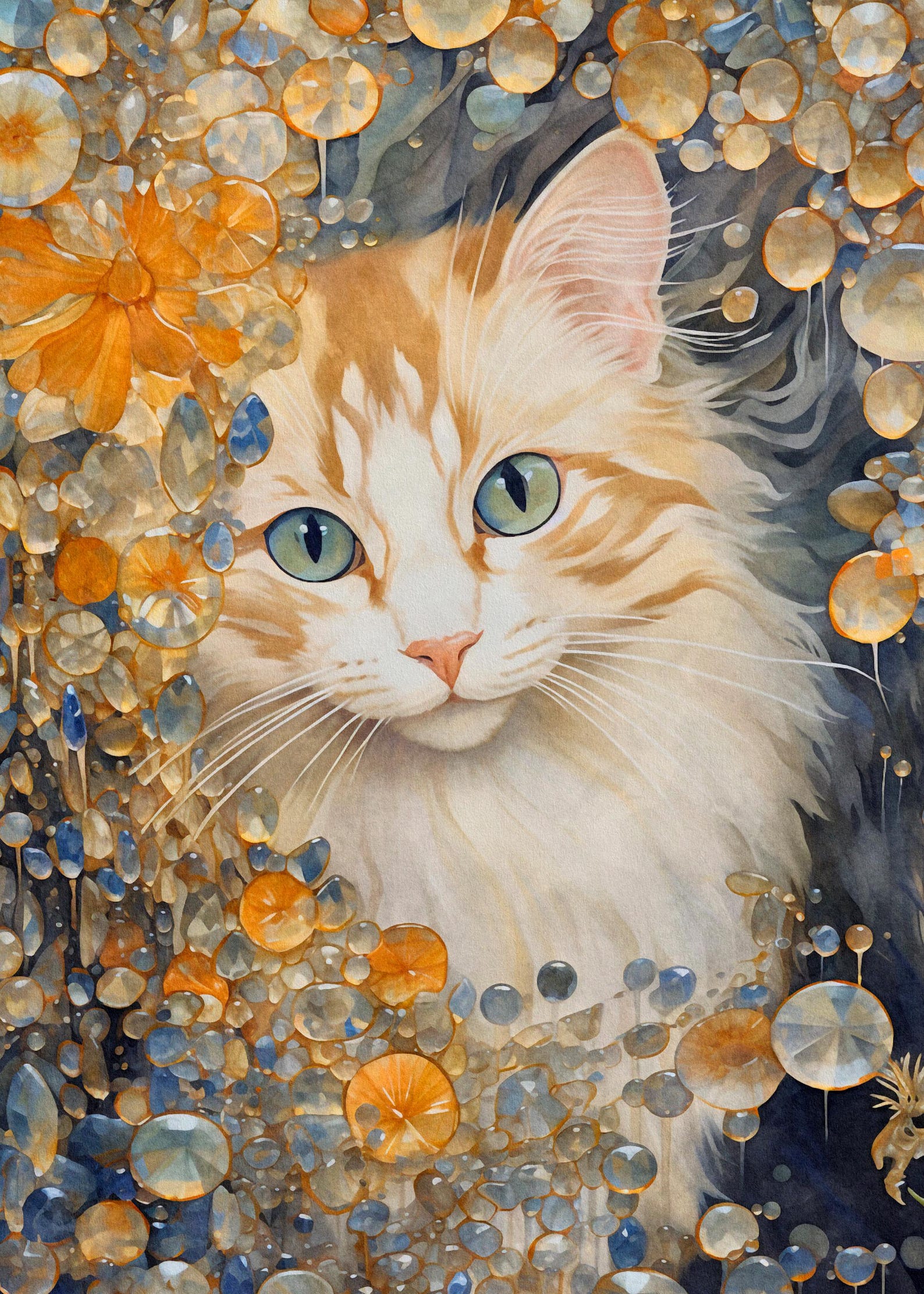 Fantasy Cat Fabric Panel Set: Mystical Feline Portraits, DIY Crafts - Etsy