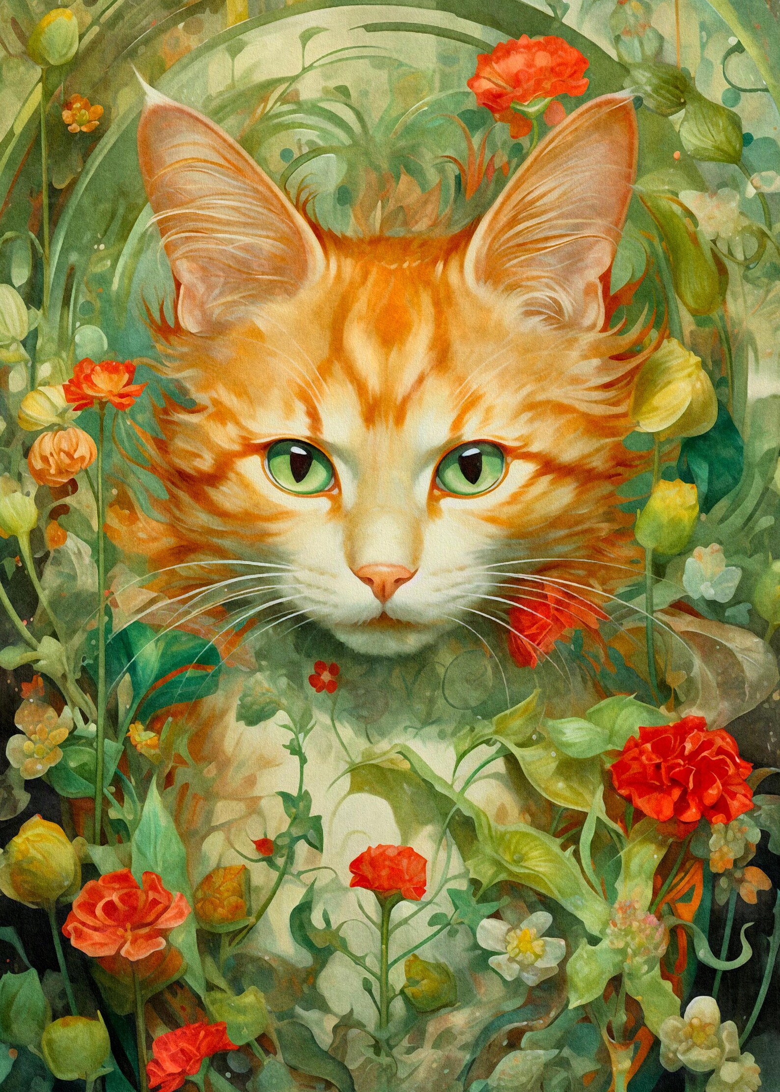 Fantasy Cat Fabric Panel Set: Mystical Feline Portraits, DIY Crafts - Etsy