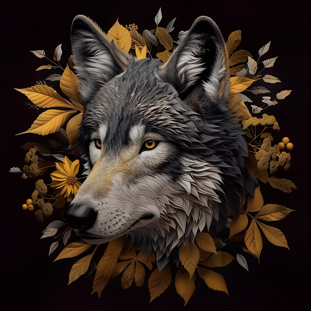 Grey Wolf Panel Fabric | Poster Fabric | Chair Upholstery | Home Decor ...