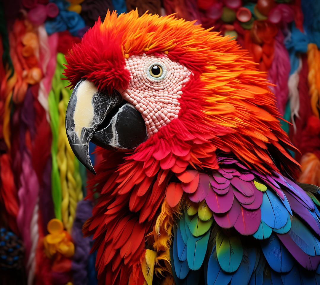 Parrot in the Jungle Panel Fabric | Poster Fabric | Chair Upholstery ...