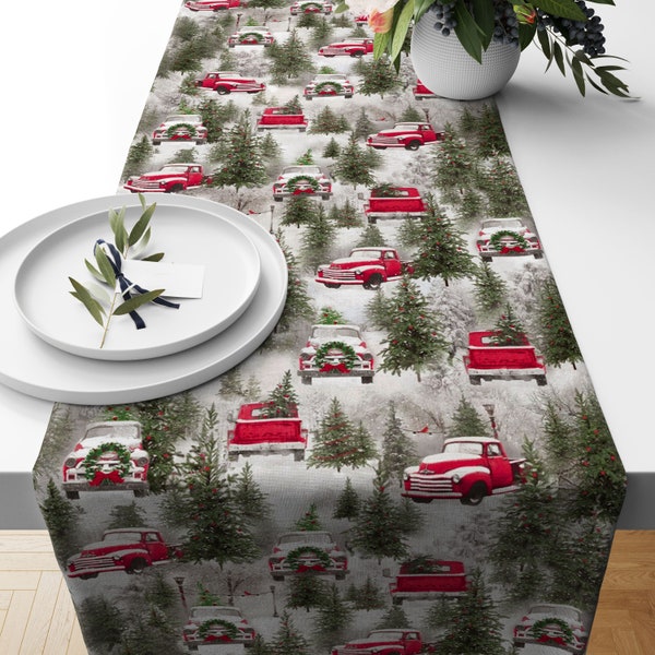 Red Truck Table Runners - Etsy