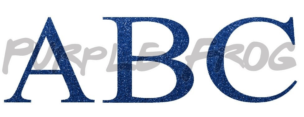 Blue Glitter Alphabet Letters Png Upper Case A-z - Etsy